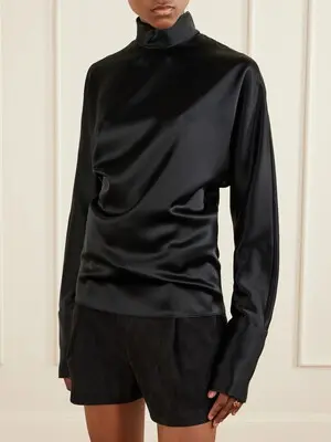 Galvan Phoenix Satin Turtleneck Shirt