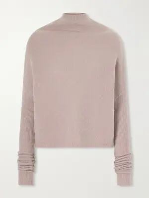 Rick Owens Rick Owens Crater Cashmere-Blend Turtleneck Sweater Pink