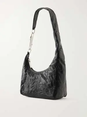 Rick Owens Disco Gemini Crinkled-leather Shoulder Bag