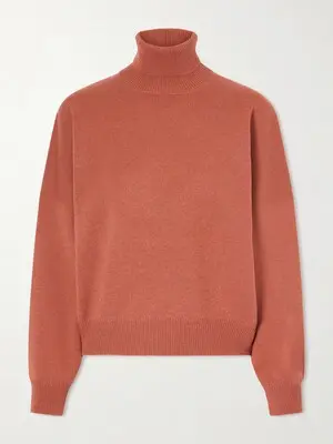 Brunello Cucinelli Cashmere Turtleneck Sweater - Orange