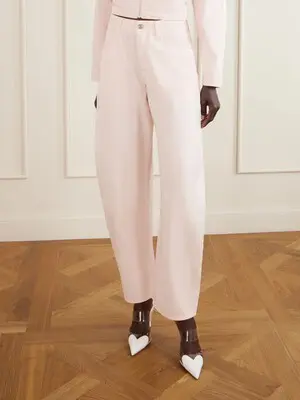 Alaïa Mid-rise Wide-leg Sculptural Jeans - Pink