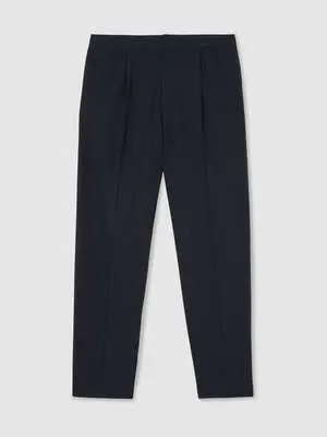 REISS Sidney Stripe Tapered Pleated Trousers