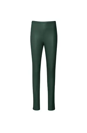 Lapointe Stretch Faux Leather Slit Legging - Forest