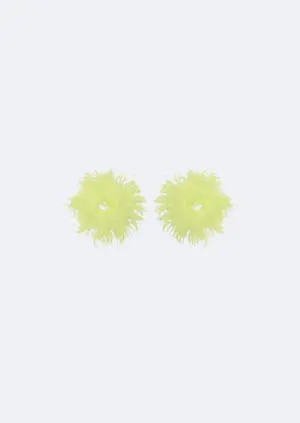 Lapointe Feather Cuffs Lime