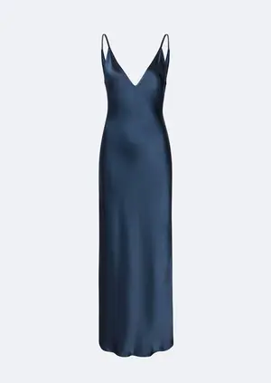 Lapointe Satin Slip Dress - Ink