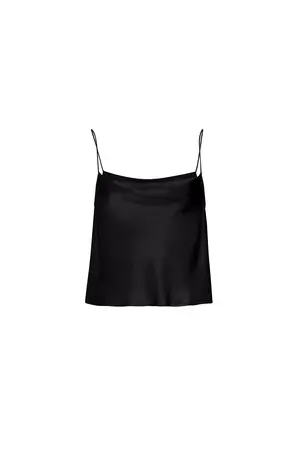 Lapointe Satin Bias Cami Black