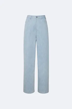 Lapointe Washed Denim Straight Leg Pant - Light Indigo