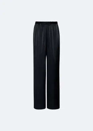 Lapointe Satin Drawstring Pant - Black
