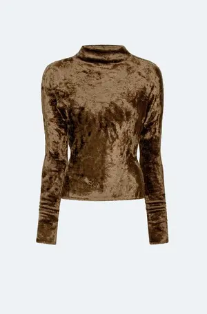 Lapointe Velvet Dolman Top - Brown