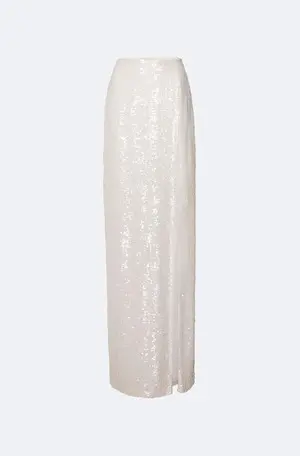 Lapointe Sequin Maxi Skirt - White