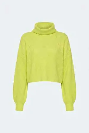 Lapointe Cashmere Turtleneck Sweater - Lime