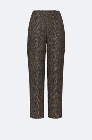 Lapointe 3d Snake Tapered Trouser - Mocha