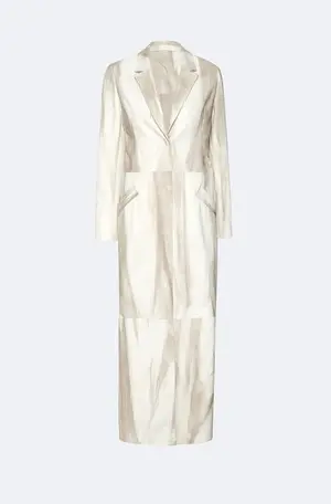 Lapointe Marbled Nappa Coat - Off White