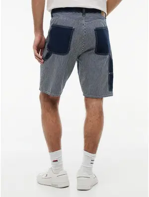 Tommy Hilfiger Striped Denim Utility Short