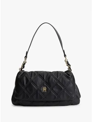 Tommy Hilfiger Quilted Flap Shoulder Bag - Black