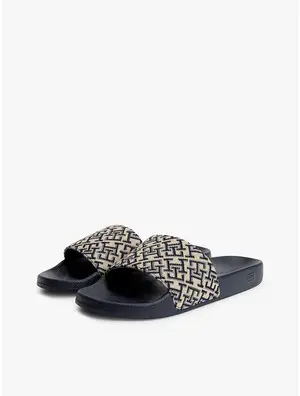 Tommy Hilfiger Jacquard Monogram Pool Slides