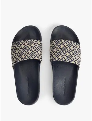 Tommy Hilfiger Jacquard Monogram Pool Slides