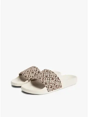 Tommy Hilfiger Jacquard Monogram Pool Slide