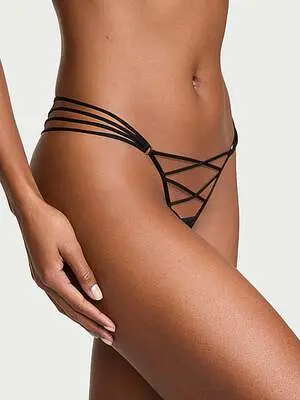 Victoria's Secret Very Sexy Strappy Peekaboo Brazilian Panty - Black