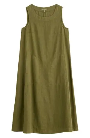 SEASALT CORNWALL Cresting Waves Sleeveless Linen A-line Dress