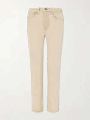 Khaite Finley Straight-leg Jeans - Neutrals