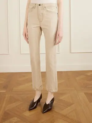 Khaite Finley Straight-leg Jeans - Neutrals
