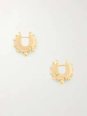 Phoebe Philo Plated Sterling Silver Hoop Earrings - Gold