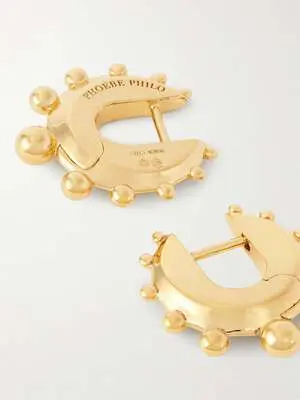 Phoebe Philo Plated Sterling Silver Hoop Earrings