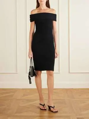 Magda Butrym Off-the-shoulder Knitted Midi Dress