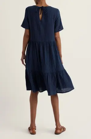 SEASALT CORNWALL Pebble Comb Organic Cotton Double Gauze Dress