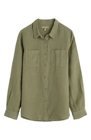 SEASALT CORNWALL Hazel Branch Linen Button-up Shirt