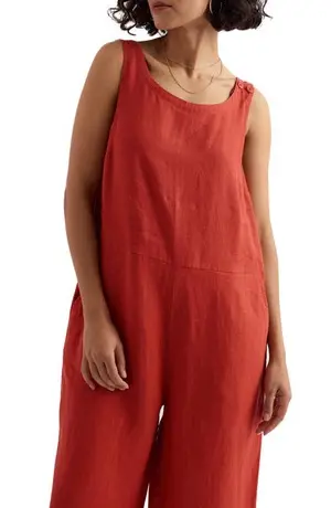 SEASALT CORNWALL Salt Air Wide Leg Linen Jumpsuit