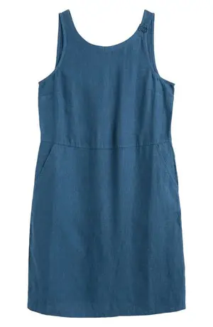 SEASALT CORNWALL Salt Weave Linen Pinafore Dress
