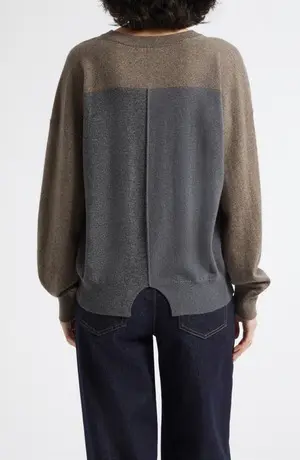 Johnstons Of Elgin Jessie Cashmere Crewneck Sweater - Heathcot Colourway