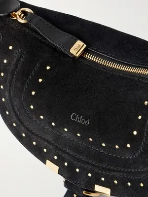 Chloé Marcie Mini Studded Suede Tote