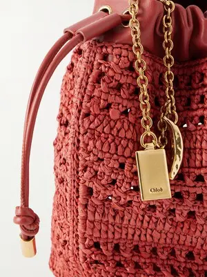 Chloé Raffia Shoulder Bag - Red