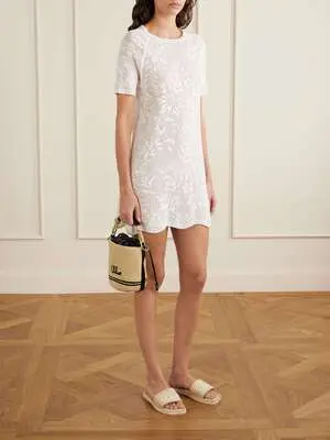 Chloé Embroidered Striped Cord Slides