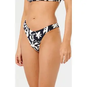 Rip Curl Topanaga Geo High Cut Bikini Bottoms - Black