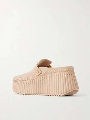 Chloé Nama Suede Platform Mules