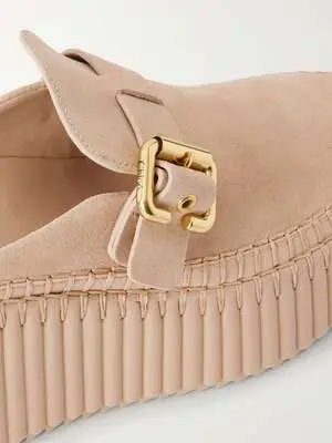Chloé Nama Suede Platform Mules