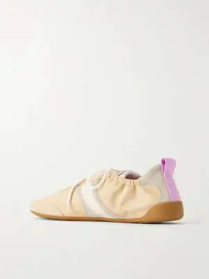 Chloé Kick Suede And Leather Sneakers