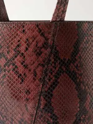 Chloé Spin Embellished Snake-effect Leather Tote