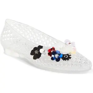 HEAVENLY JELLY Petal Jelly Ballet Flat - Clear
