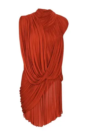 Balmain Draped Flowing Jersey Dress