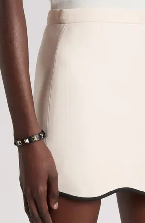 Valentino Garavani Wool & Silk Crepe Couture Miniskirt