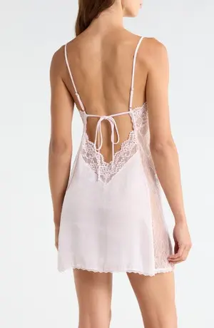 IN BLOOM BY JONQUIL Maxine Lace Trim Satin Chemise