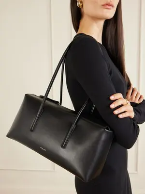 DEMELLIER The Stockholm Full Grain Leather Shoulder Bag - Black