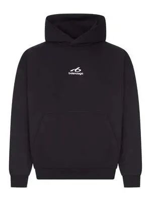 Balenciaga Dry Fleece Hooded Bodysuit Sweatshirt - Black