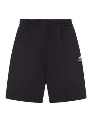Balenciaga Soft-cut Bodies Shorts In Dry Fleece - Black