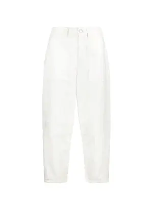 BAUKJEN Reece Stretch Barrel Leg Cargo Jeans - Soft White